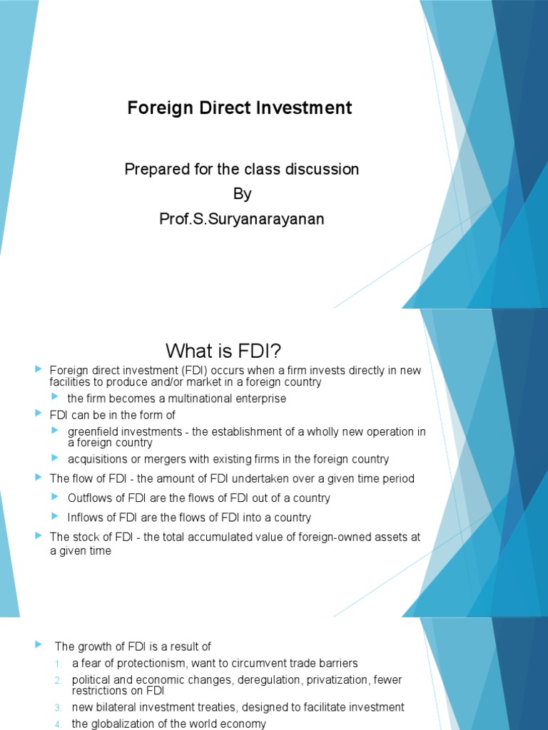 Foreign Direct Investment | PDF | Foreign Direct Investment | Exports