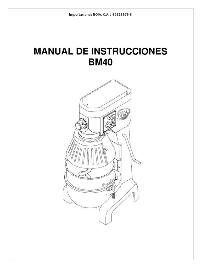 Diagrama y partes de la batidora BM40 | PDF | Transmisión (Mecánica ...