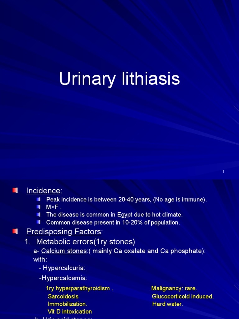 Urinary Stones | PDF | Clinical Medicine | Urology