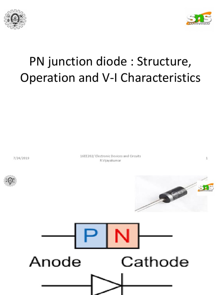PN Junction Diode Structure Operation and V-I Characteristics | PDF