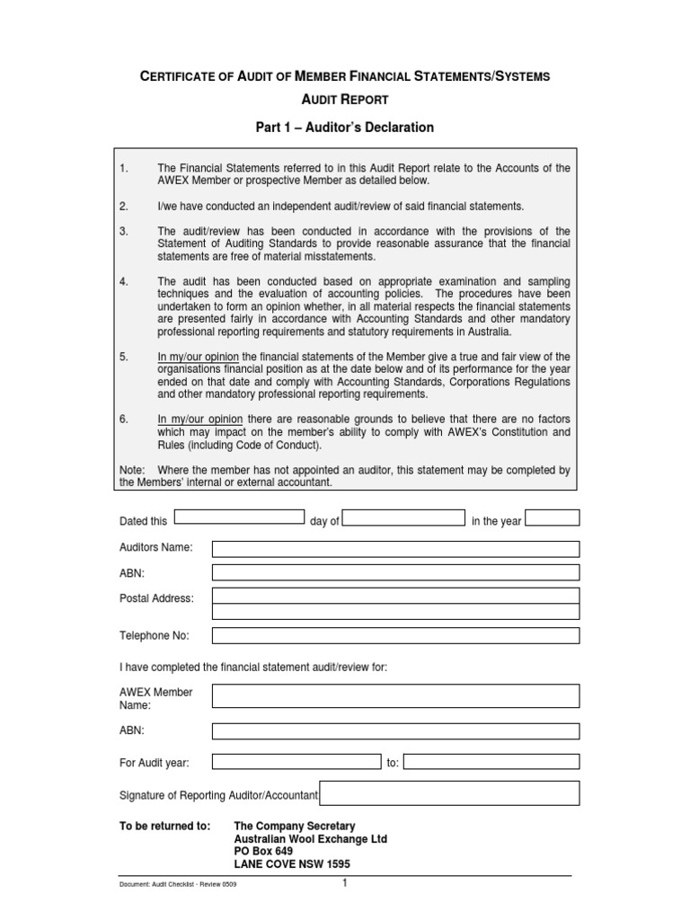 Financial Audit Checklist Template | Download Free PDF | Audit ...