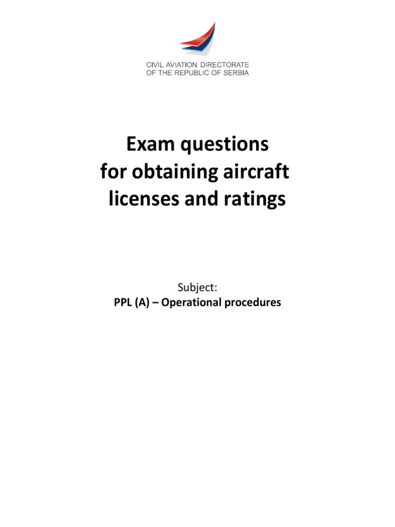 PPL Operational Procedures Exam Guide | PDF | Carburetor | Flap ...