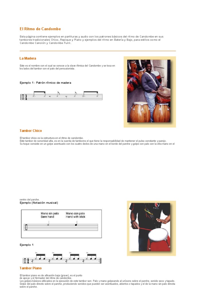 Ritmos y Tambores del Candombe | PDF | Ritmo | Teoría musical