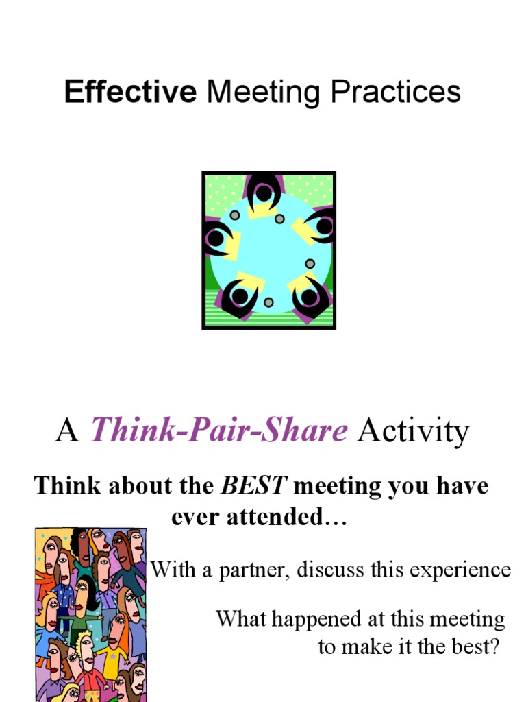 Effective Meeting Practices | PDF | Pedagogy | Education Theory