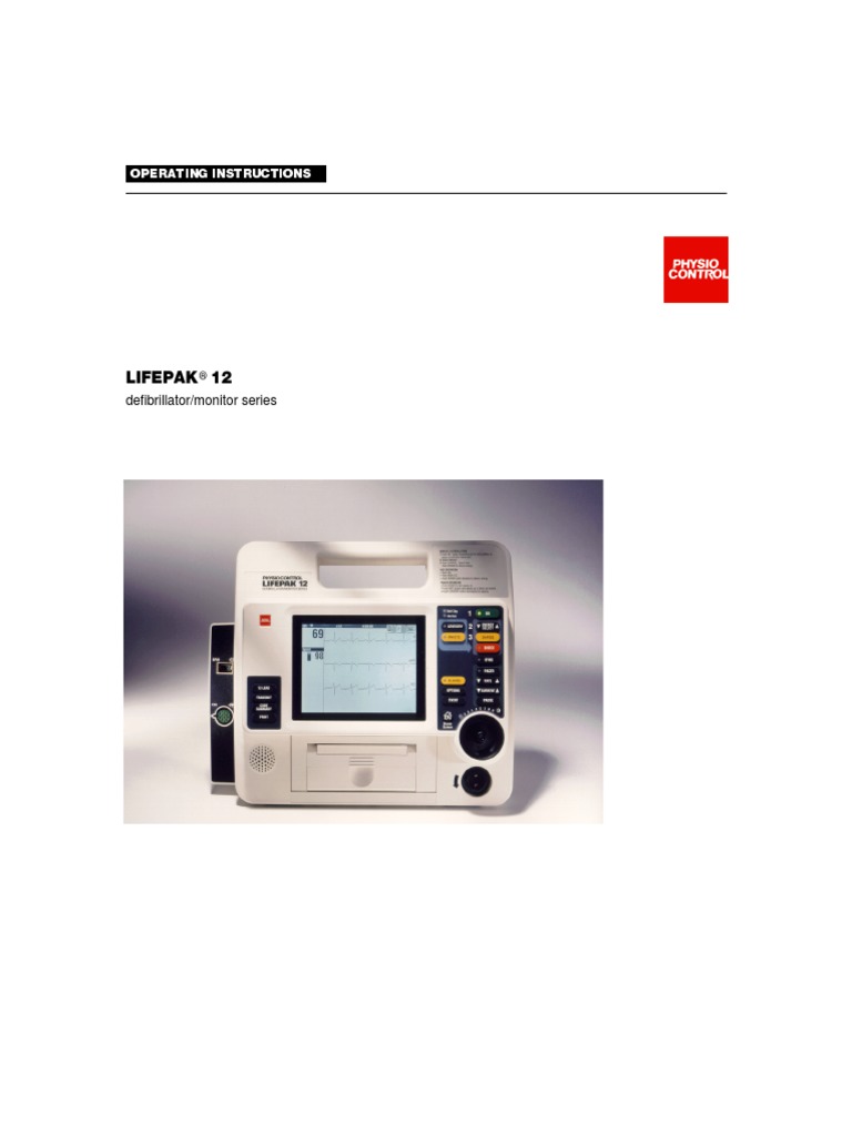 Physio Control Lifepak 12 Operating Instructions 2 | PDF ...