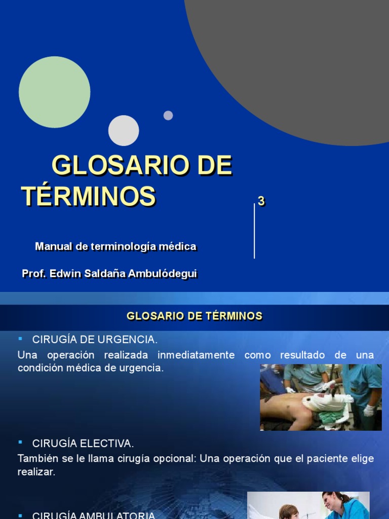 Glosario de Terminología Médica | PDF | Cirugía | Biopsia