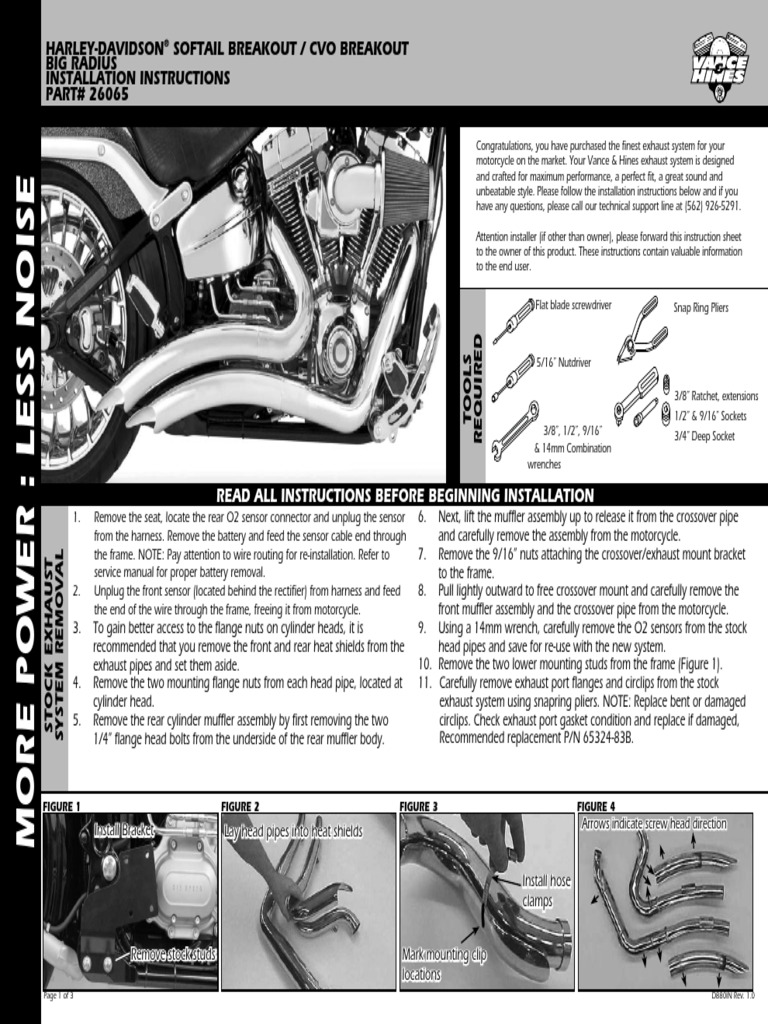 Harley-Davidson Softail Breakout / Cvo Breakout Big Radius Installation ...