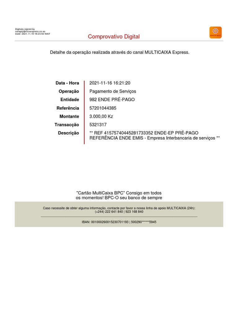 Comprovativo 20211116 162354 1726434889 Signed | PDF | Finanças e ...