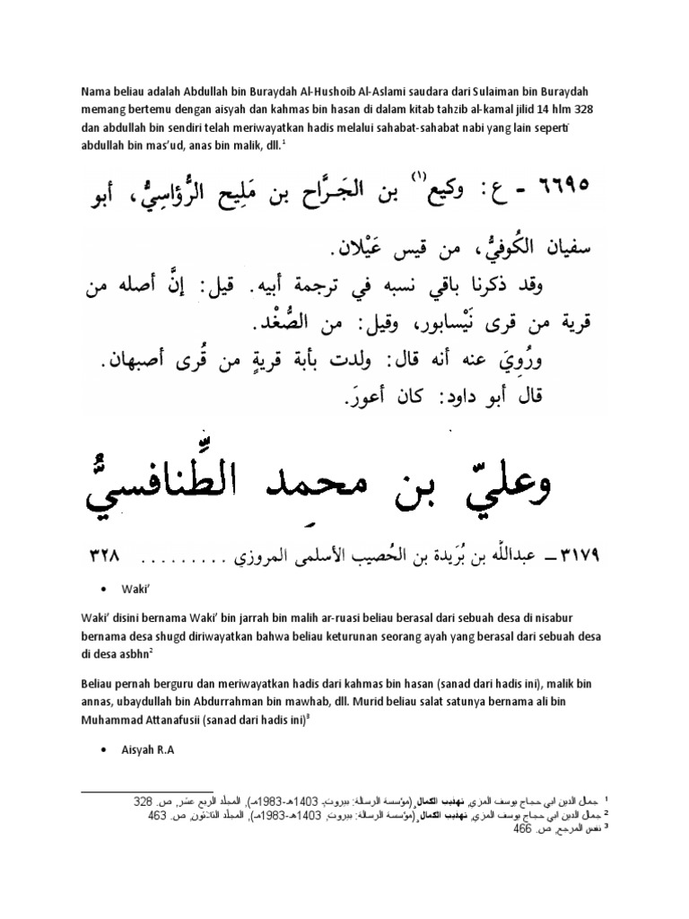 Biografi Perawi Sanad | PDF