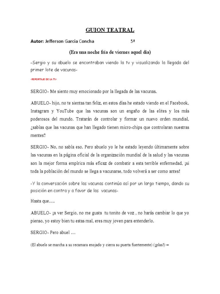 Modelo de Libreto Teatral | PDF