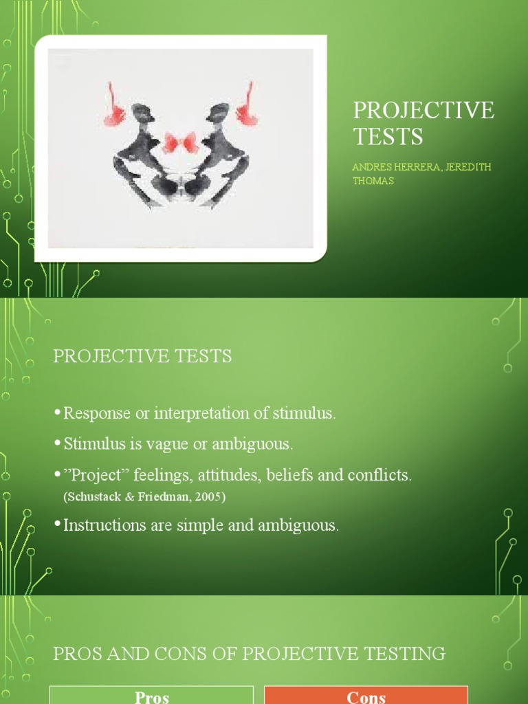 Projective Tests: Andres Herrera, Jeredith Thomas | PDF