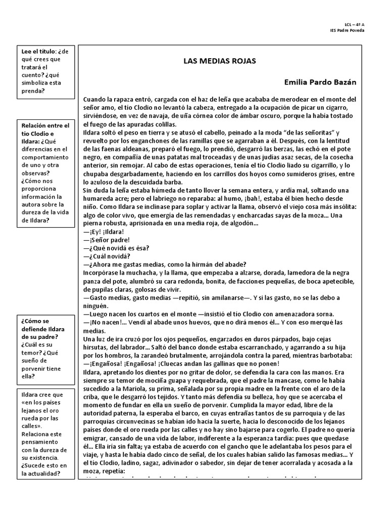 Las Medias Rojas | PDF