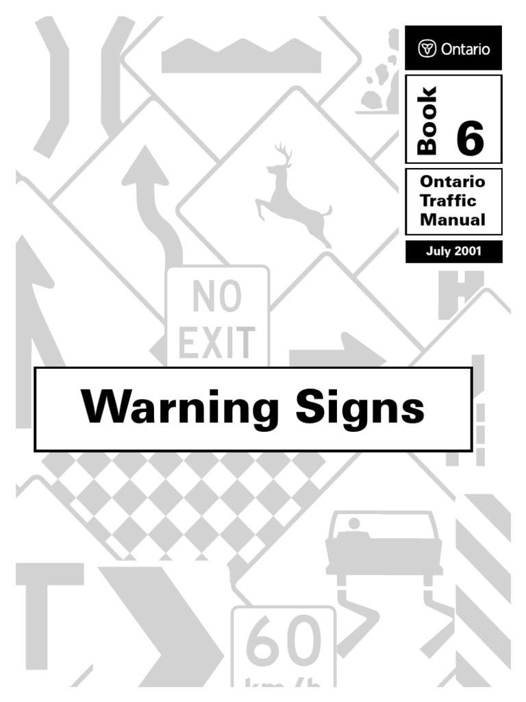 Book 6 - Warning Signs (2001) | PDF | Interchange (Road) | Traffic