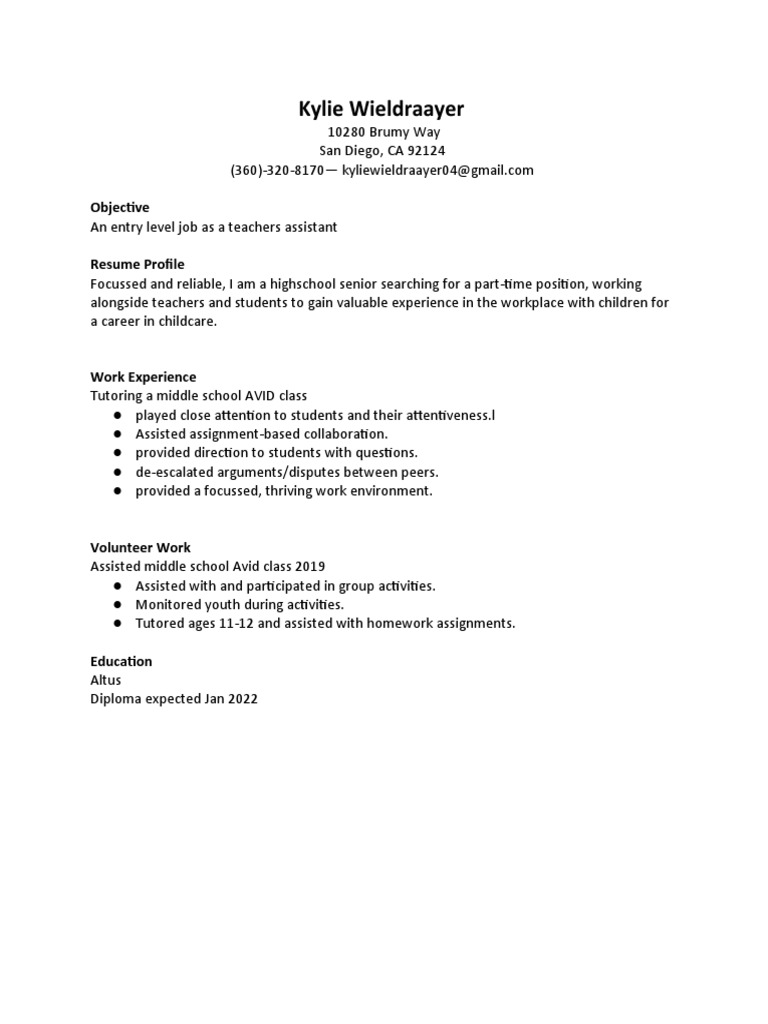 Lesson 7 - Resume Template 3 | PDF