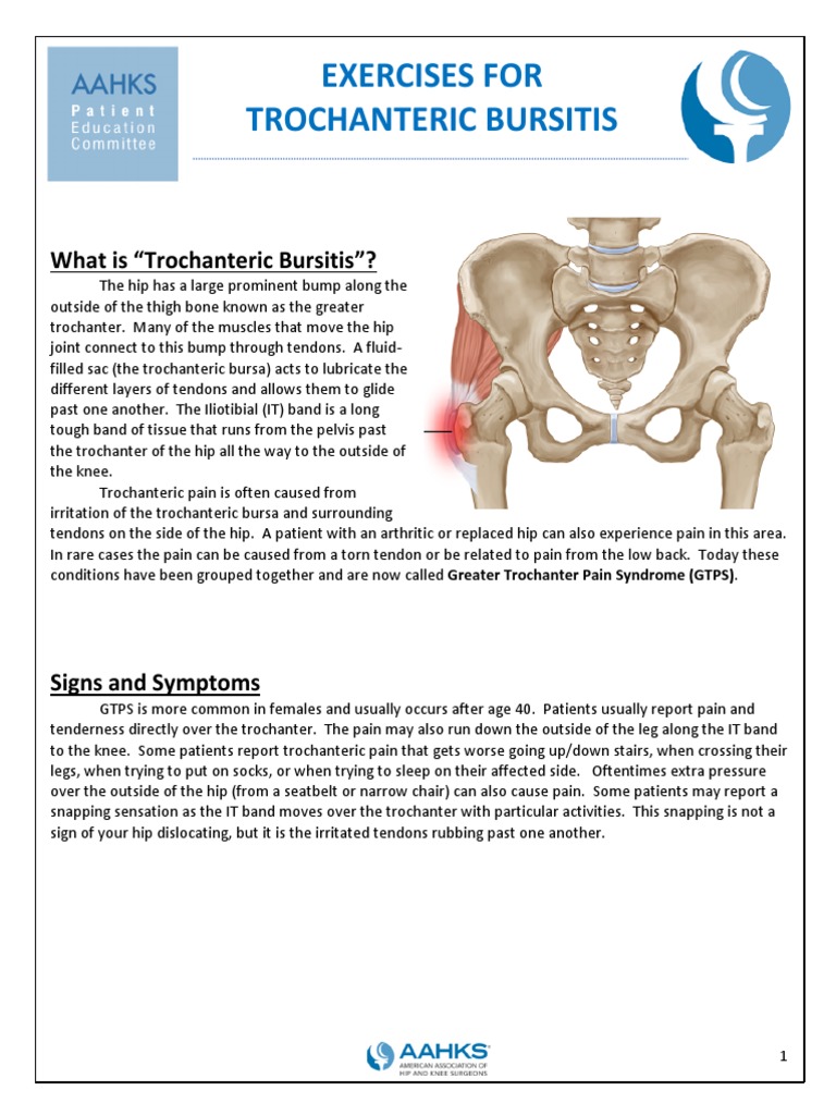 Trochanteric Bursitis Exercises Dec 5 | PDF | Anatomical Terms Of ...