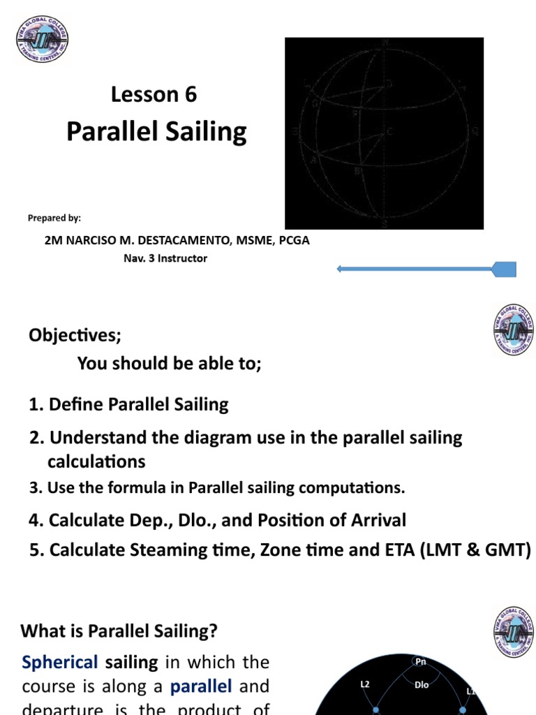 Lesson 6 Parallel Sailing | PDF | Latitude | Navigation