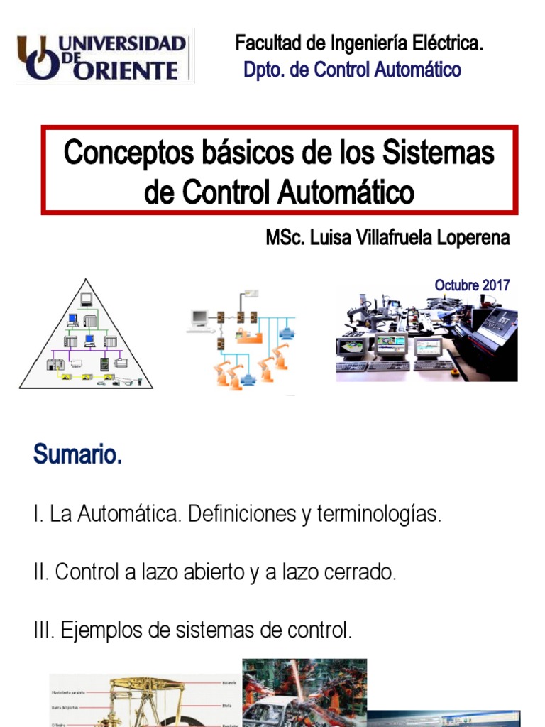 Conceptos Básicos Del Control Automático | PDF | Sistema de control ...