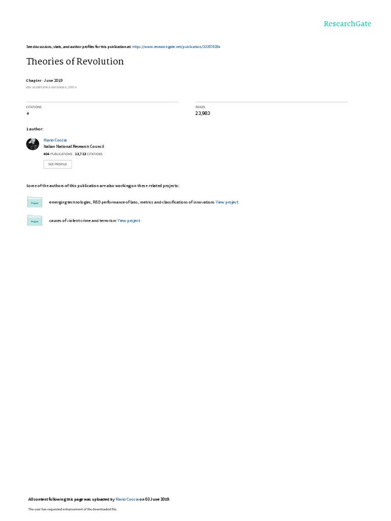 Theories of Revolution: June 2019 | PDF | Revolutions