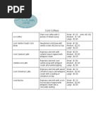 Starbucks Espresso Menu & Prices | PDF