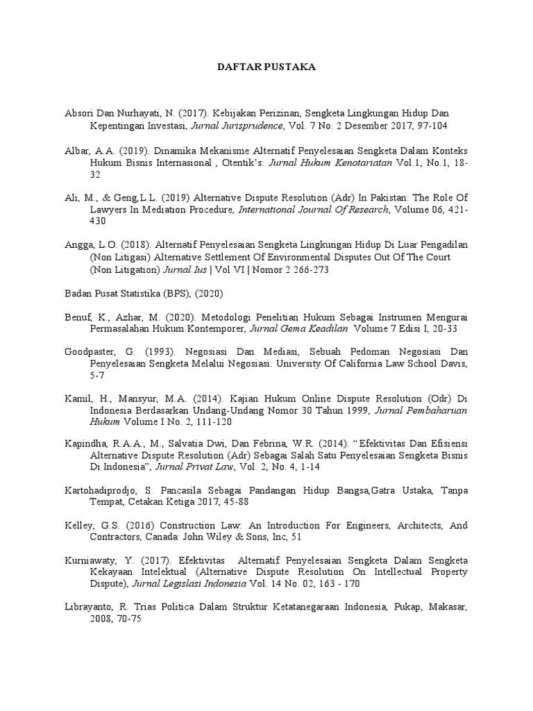 Daftar Pustaka Jurnal | PDF