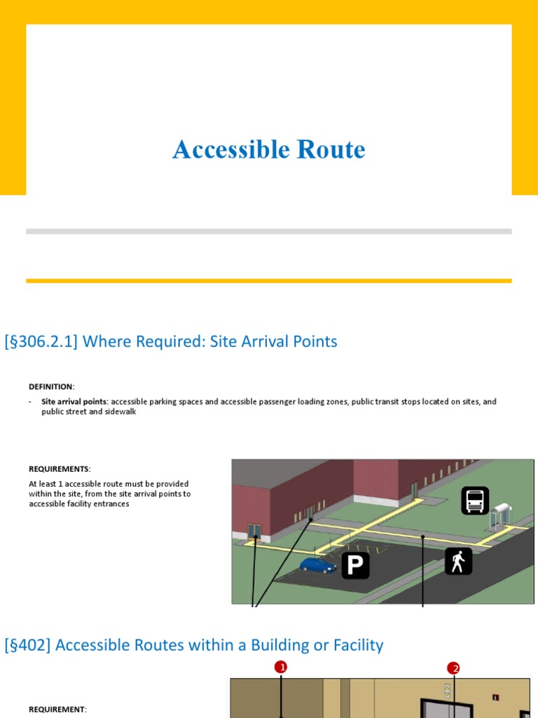 ADA Standards - Accessible Route and Specific Elements | PDF | Transport