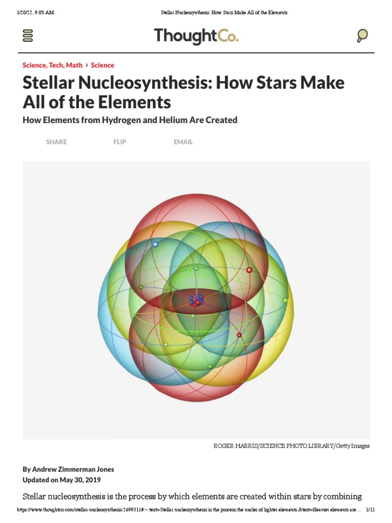 Stellar Nucleosynthesis Explained | PDF | Chemical Elements | Stars