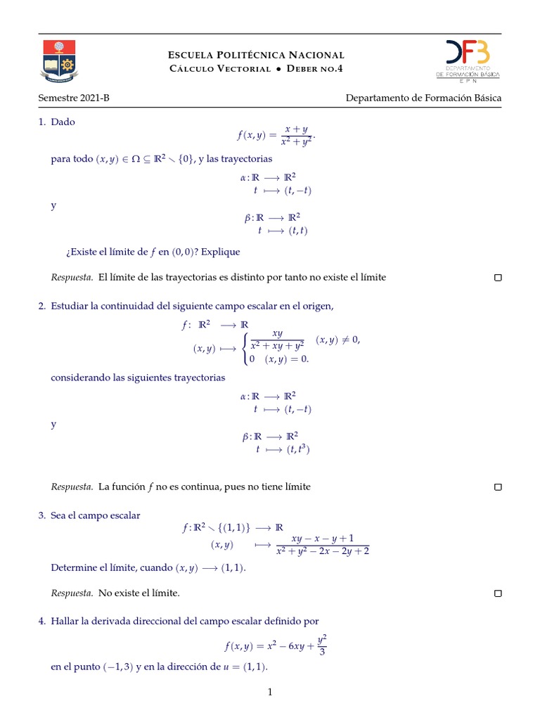 Deber 4 CV | Descargar gratis PDF | Derivado | Geometria plana)