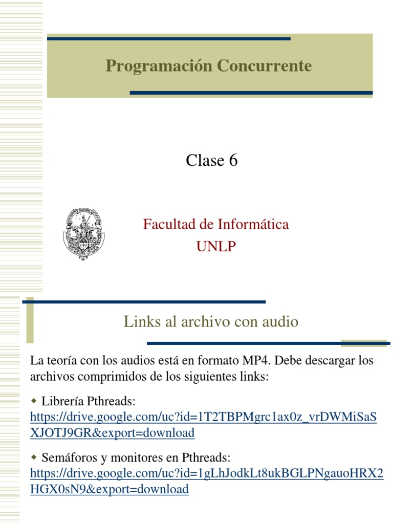 Clase 6 - Programacin Concurrente - 2021 | PDF | Hilo (Computación) | Tecnología de sistema ...