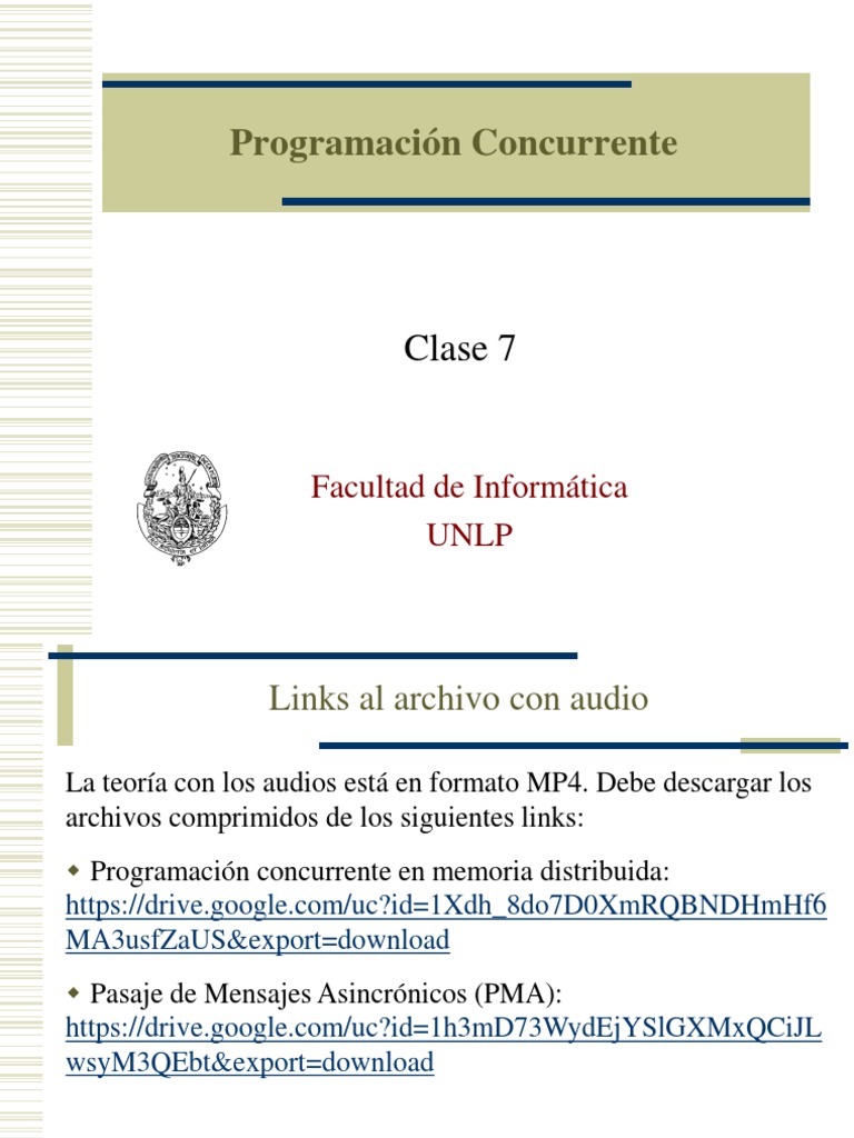 Clase 7 - Programacin Concurrente - 2021 | PDF | Servidor (Computación ...