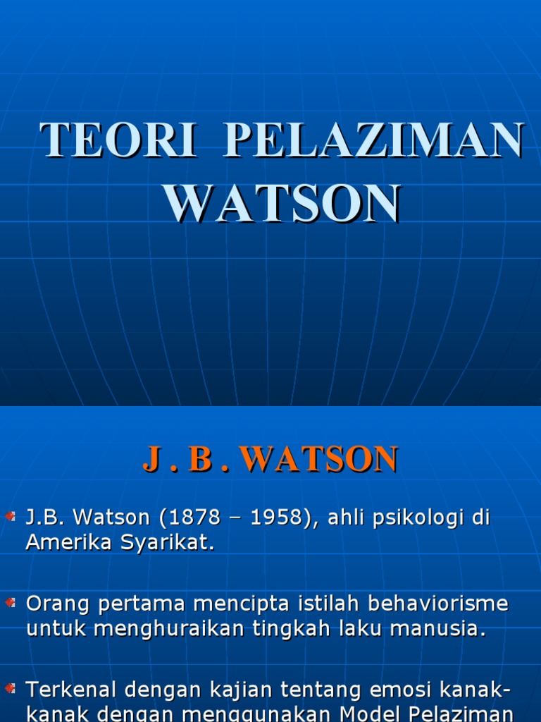 Teori Pelaziman Watson | PDF