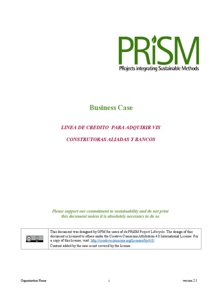 Business Case for Social Housing Credit | PDF | Version Control | Document