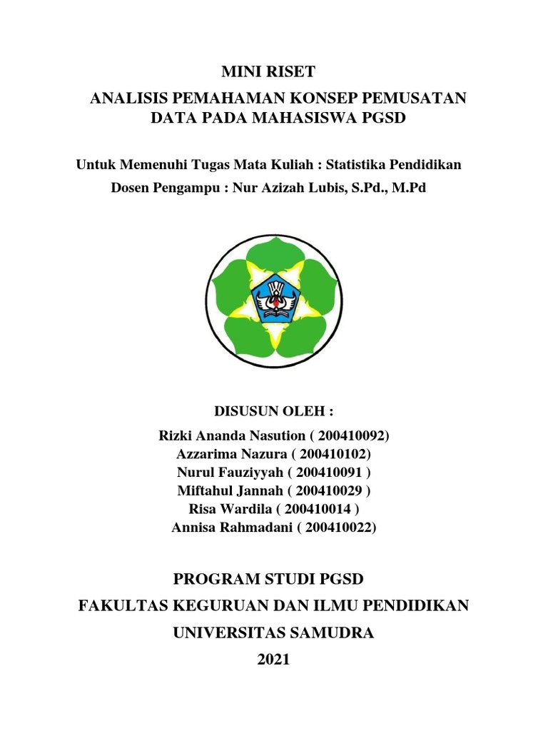 Mini Riset Statistika Mahasiswa PGSD | PDF | Pengembangan Diri | Sains & Matematika