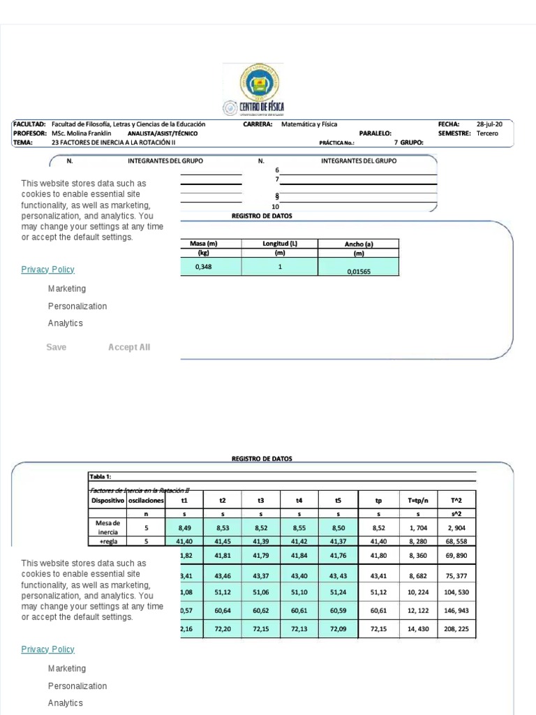 PDF 23 Factores de Inercia A La Rotacion II - Compress | PDF | Analytics | Http Cookie