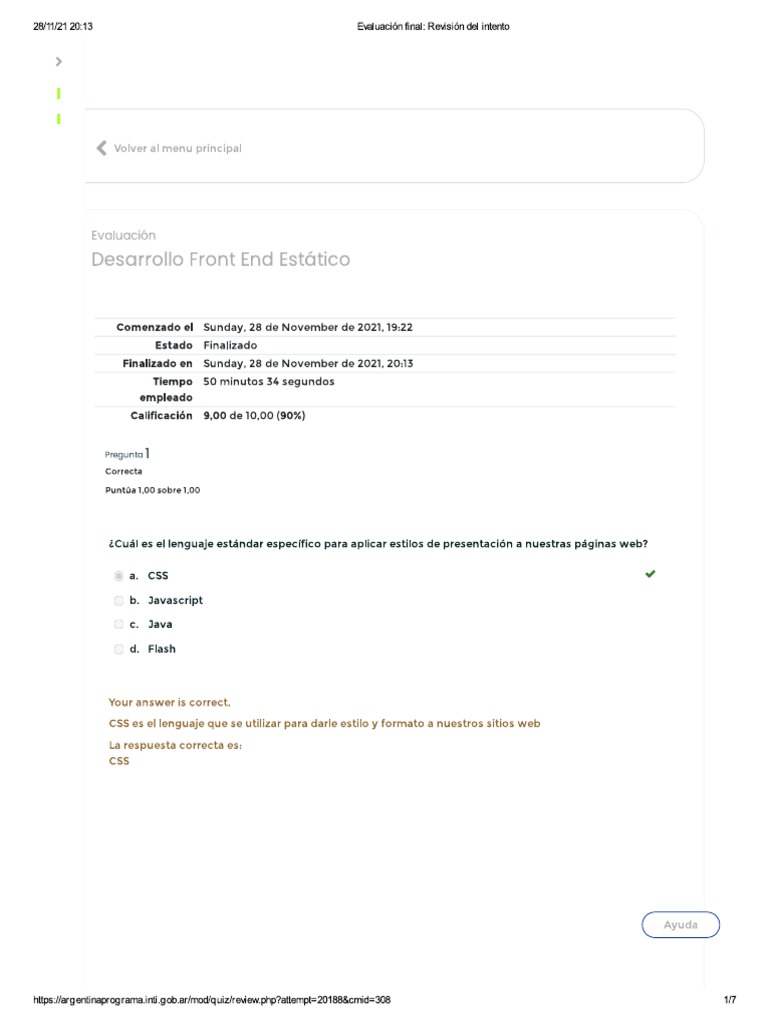 Evaluación 2. Desarrollo Front End Estático | PDF