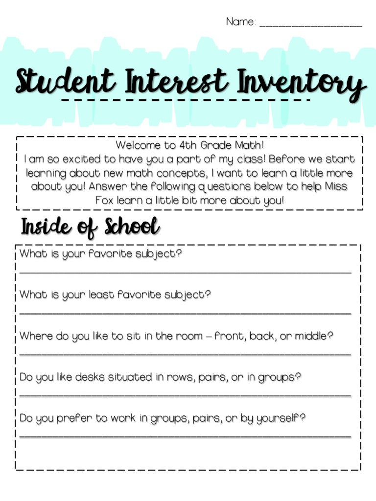 Interest Inventory