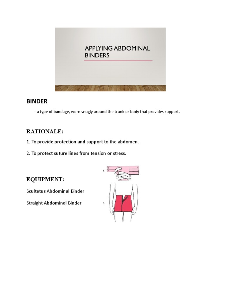 Abdominal Binder Application Procedure | PDF | Abdomen