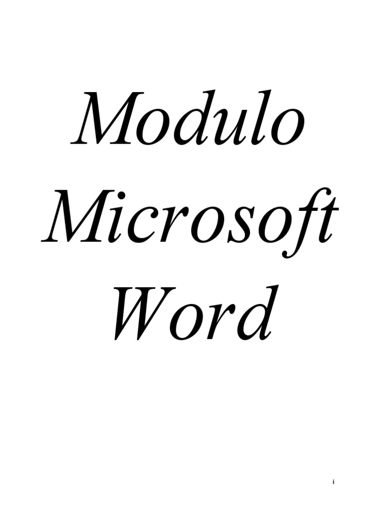 Microsoft Word 2013 - 2019 Modulo | PDF | Microsoft Word | Informática