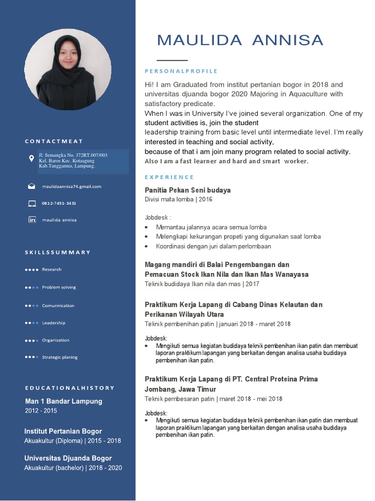 CV (Maulida Annisa) | PDF