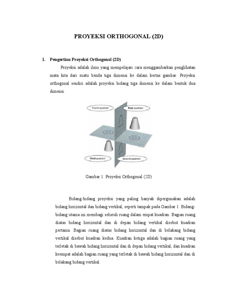 Proyeksi Orthogonal | PDF