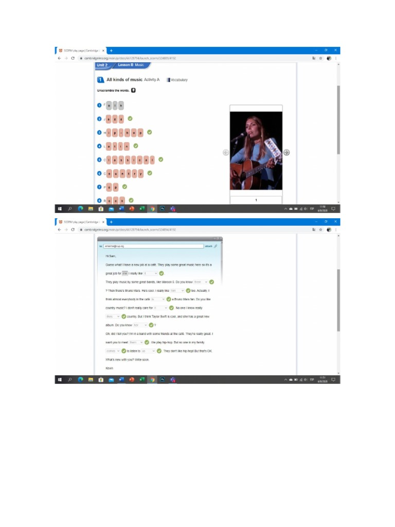 Workbook Unidad 2 Desde Leccion B | PDF