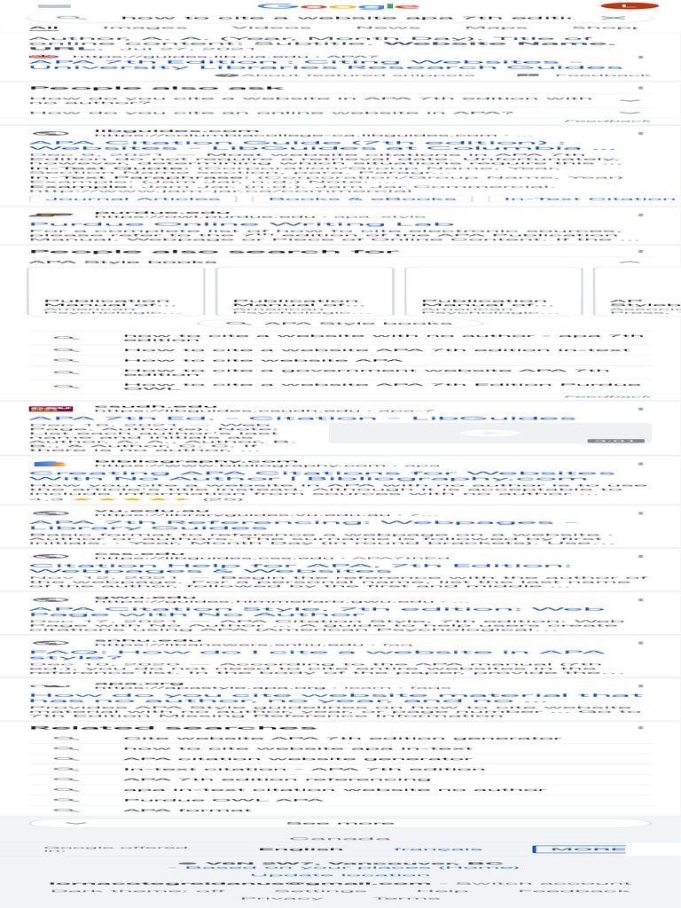 APA 7th Edition Website Citation Guide | PDF | Apa Style | Citation