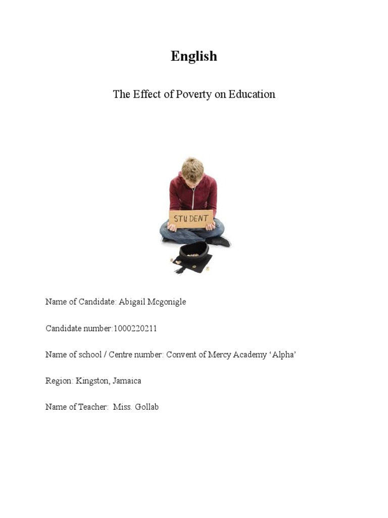 Engish SBA - Abigail McGonigle | PDF | Poverty | Poverty & Homelessness