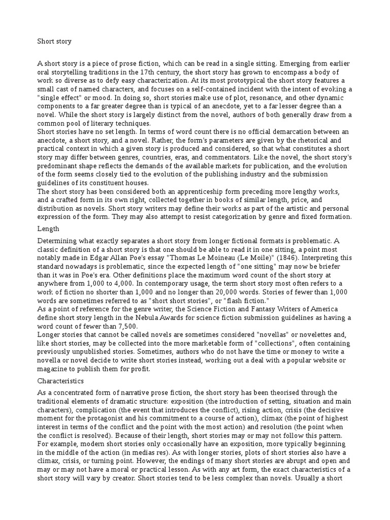 Short story overview of origins, history and characteristics | PDF ...
