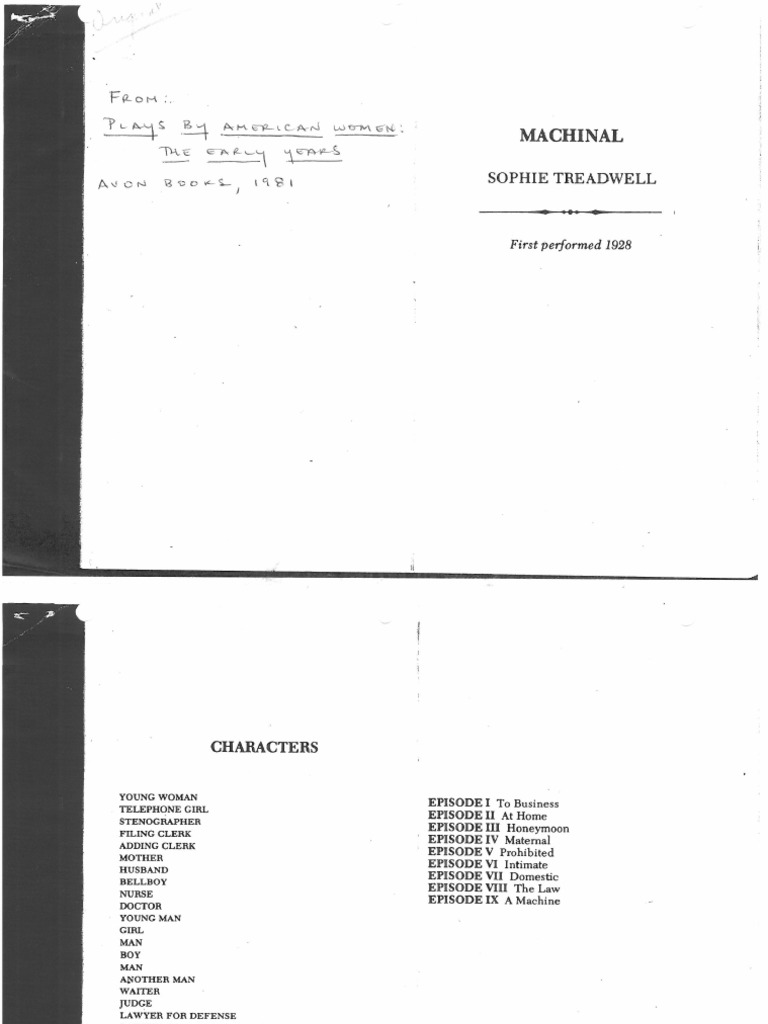 Treadwell,+Sophie+ +machinal | PDF