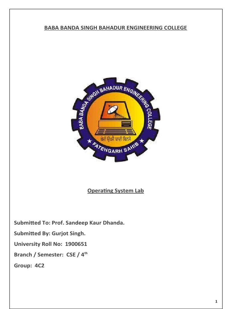 OS Practical File (1900651) | PDF | Mac Os | Installation (Computer Programs)