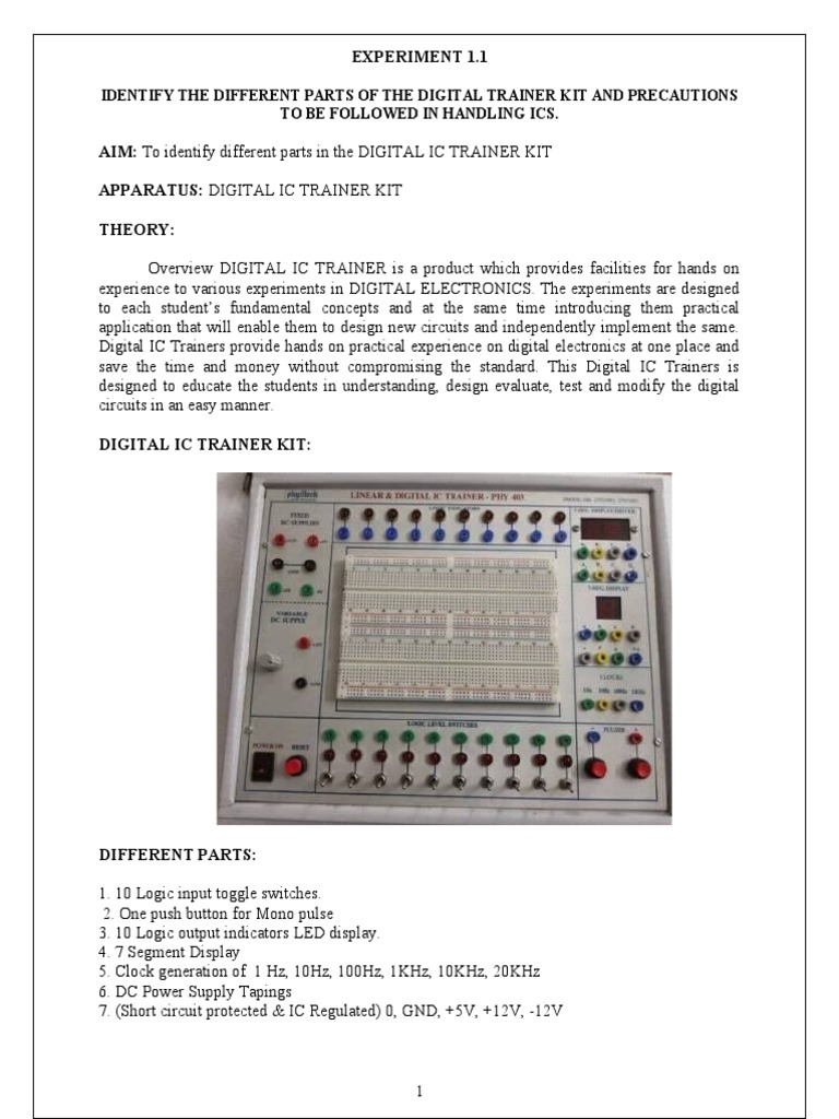 Eee de Lab Manual Diploma | PDF | Logic Gate | Electrical Circuits