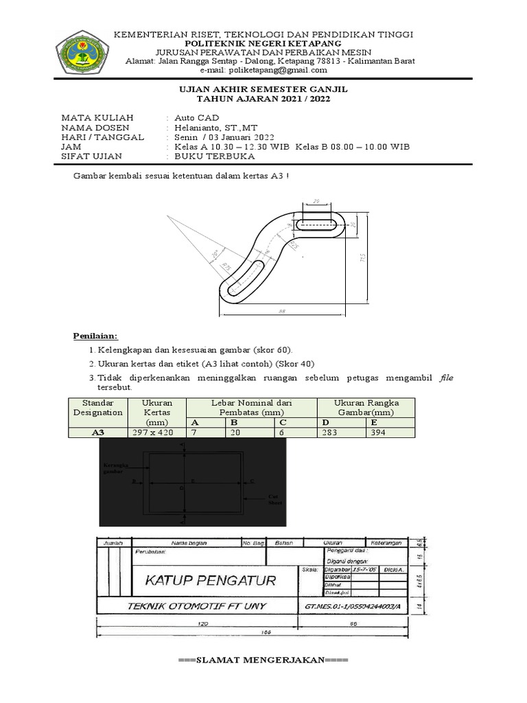 Soal Uas Cad | PDF