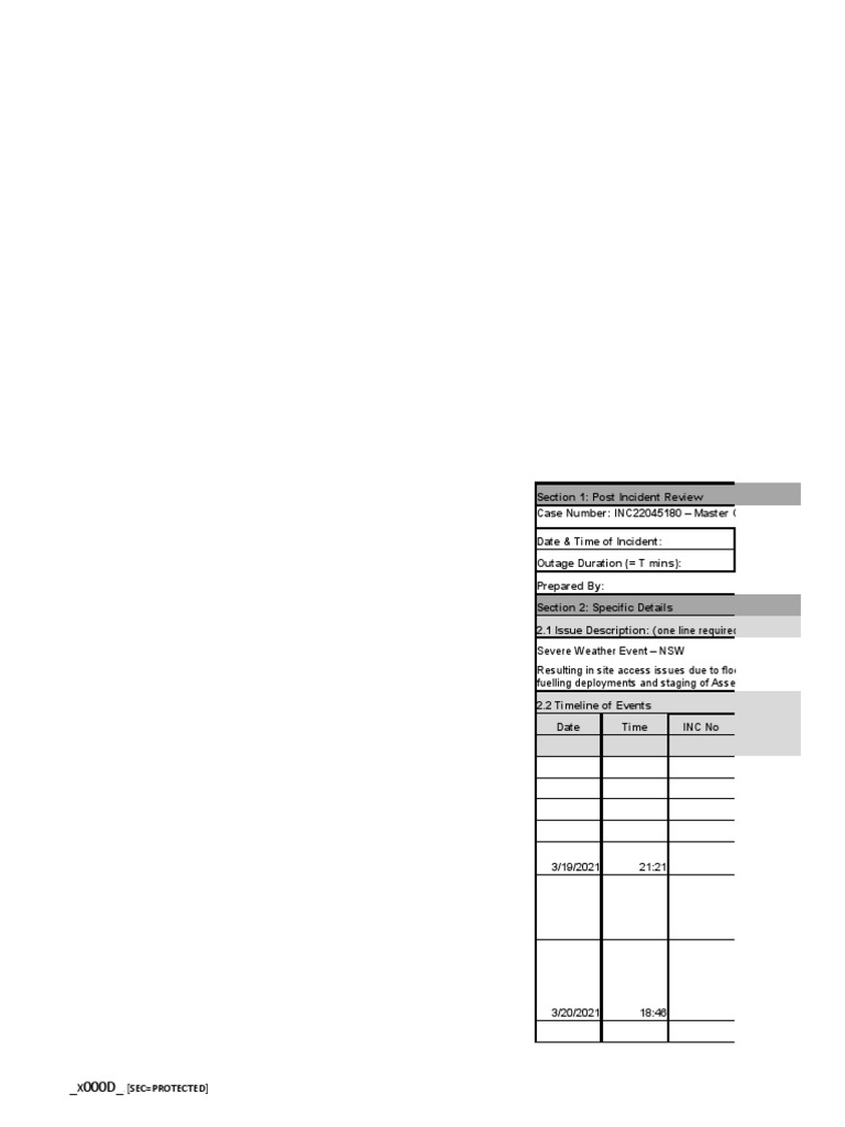PIR Template in Excel | PDF