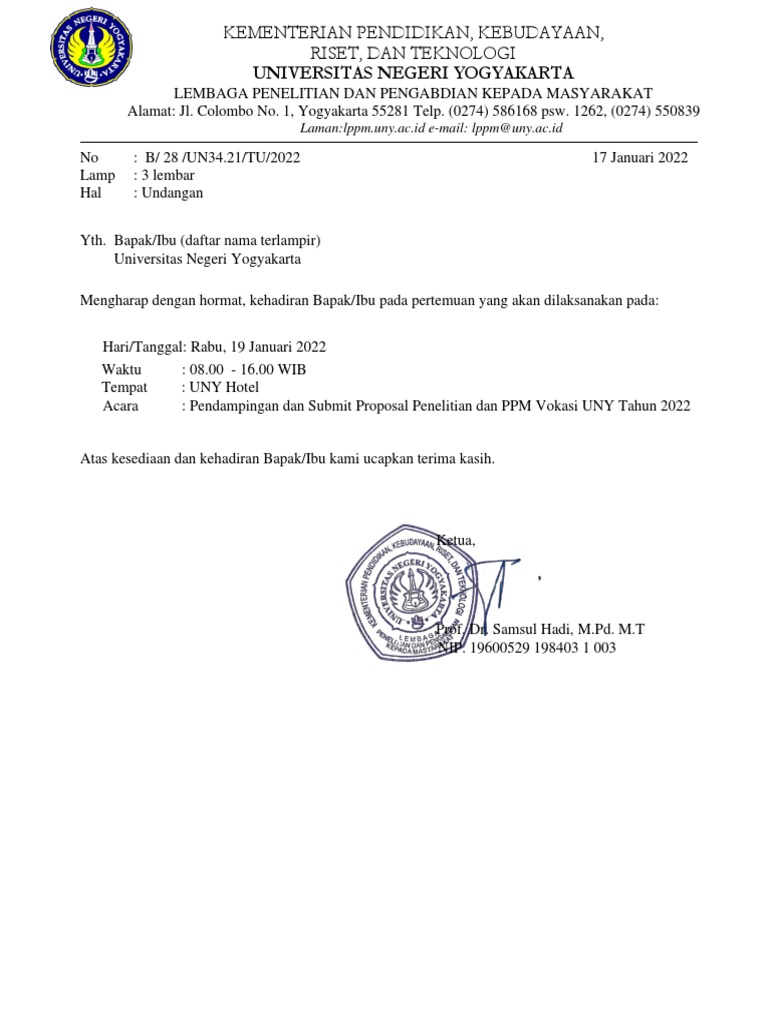 Undangan Peserta | PDF