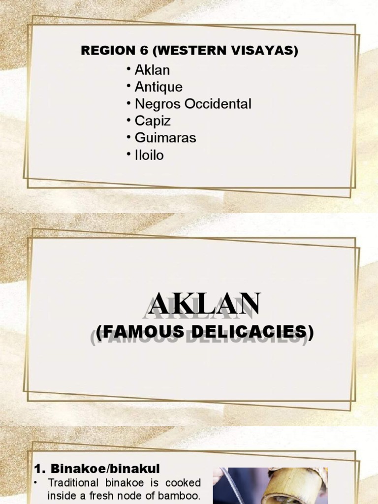 Presentation (REGION 6) | PDF | Foods | Cuisine